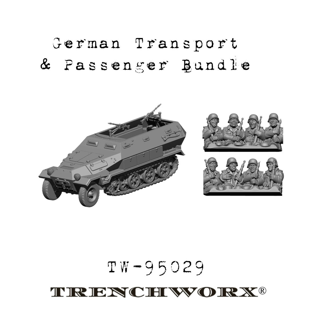 GERMAN Sdkfz 251/1 Ausf A Wwii Tank 28mm 1/56 Scale Wargame Bolt Action ...