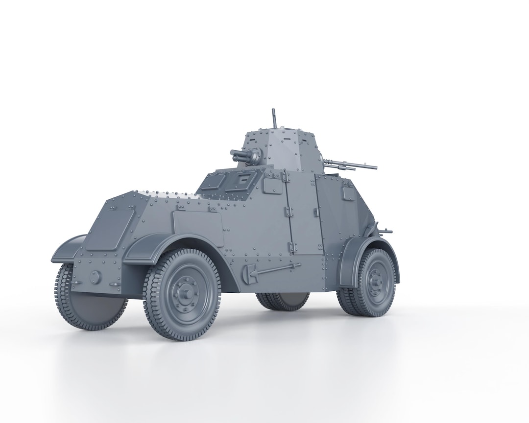 WWII Heavy Armored Car Wz 29 Ursus (poland) 1/100 15mm 1/87 Ho 1/72 ...