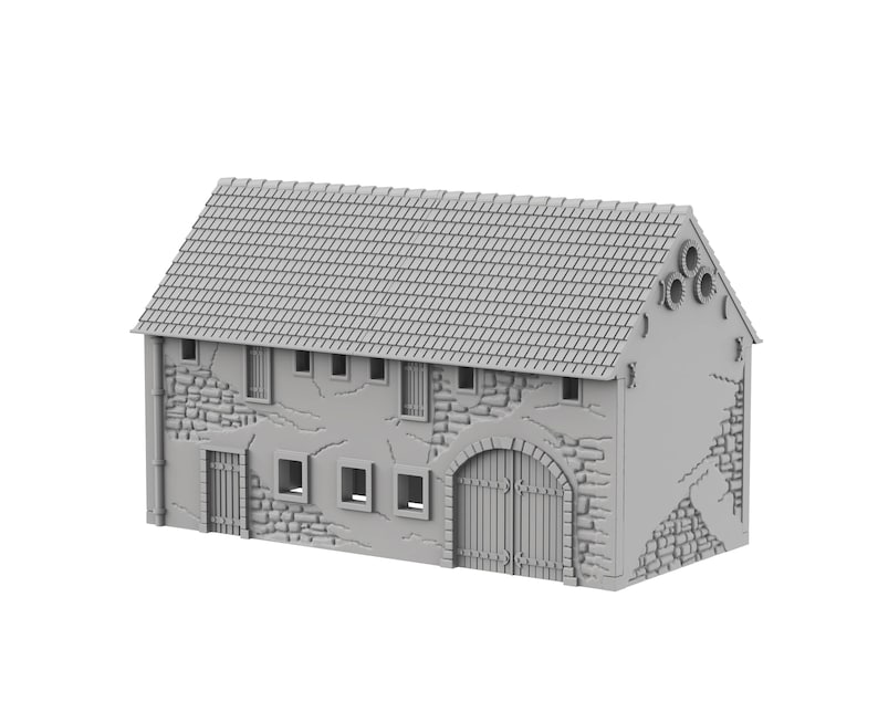BARN FARMSTEAD GRANGE Normandy Wargame Wargaming Bolt Action Chain of ...