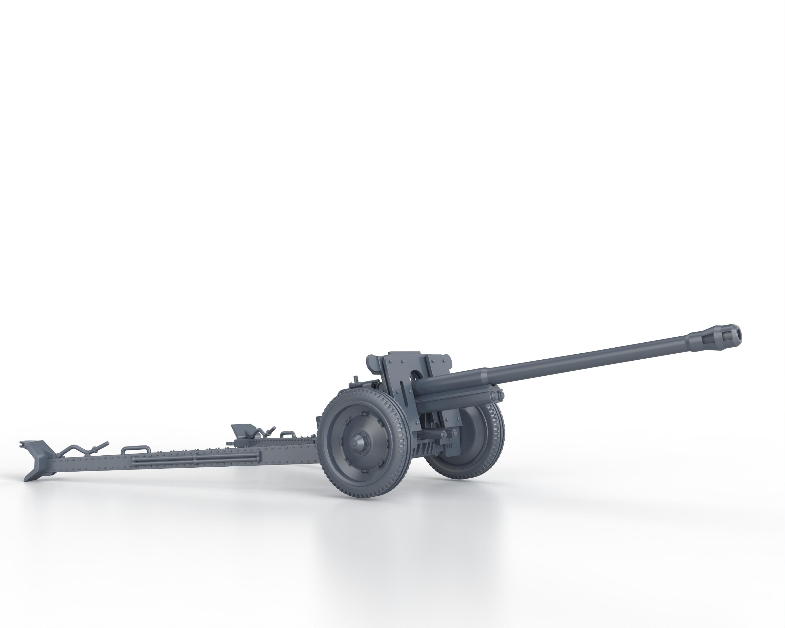 WWII GERMAN - Pak 36 7.62cm Anti Tank Gun (firing) - 1/100 15mm 1/87 Ho ...