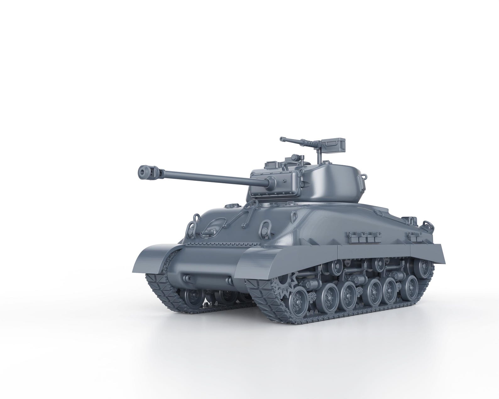 WWII US Tanks - Sherman M4A1 (76)w HVSS - 1/100 15mm 1/87 Ho 1/72 20mm ...