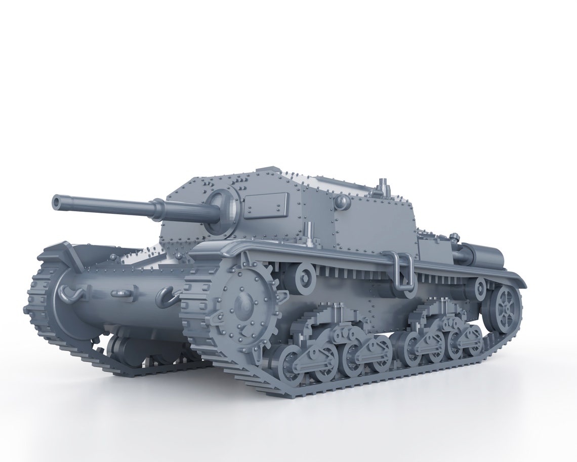 WWII ITALIAN - Semovente M42 Da 75 34 - 1/100 15mm 1/87 Ho 1/72 20mm 1/ ...