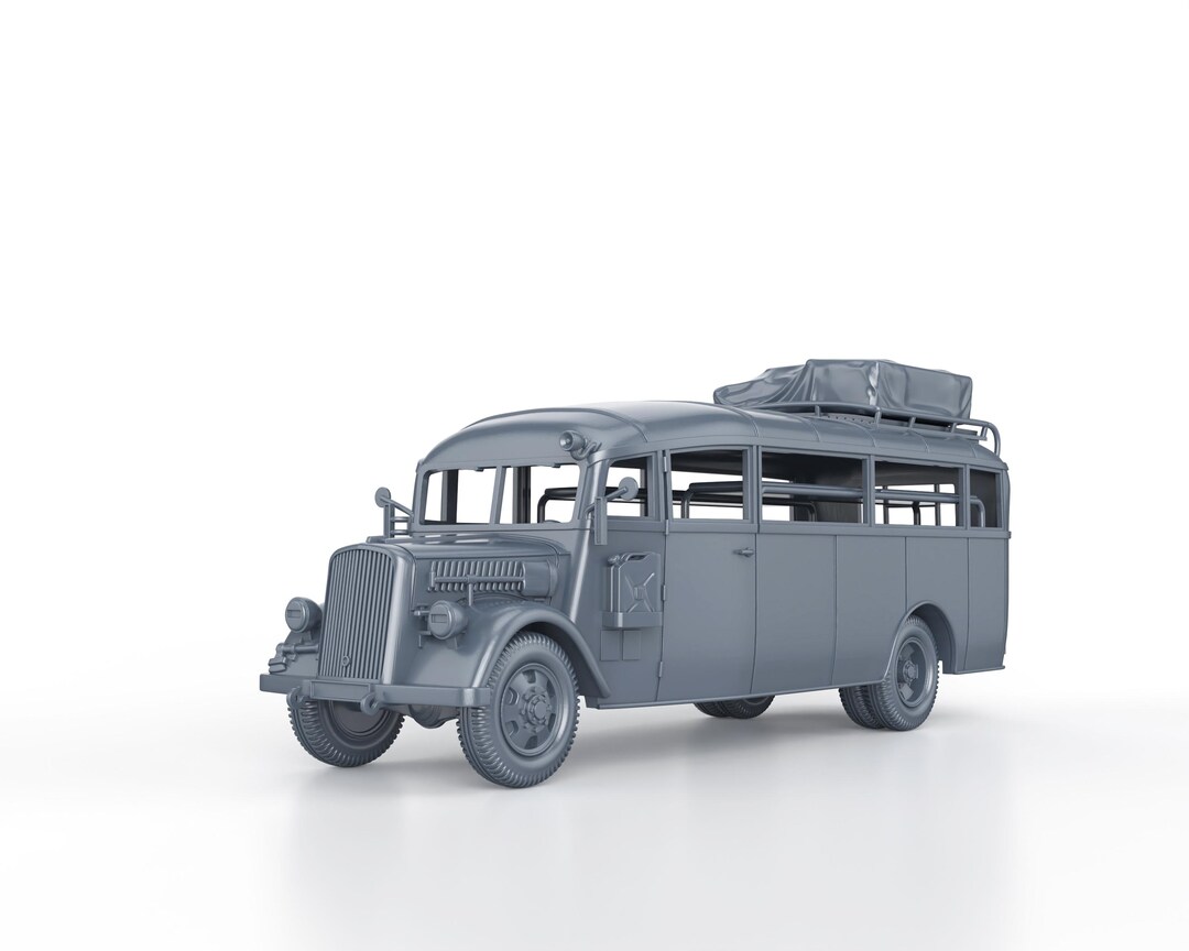 WWII Opel Blitz Ambulance Bus (3.6S Omnibus) 1/100 15mm 1/87 Ho 1/72 ...