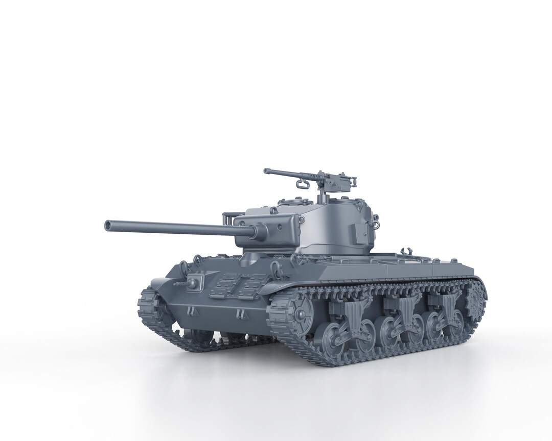 WWII US Tanks - T23 Medium Tank - 1/100 15mm 1/87 Ho 1/72 20mm 1/56 ...