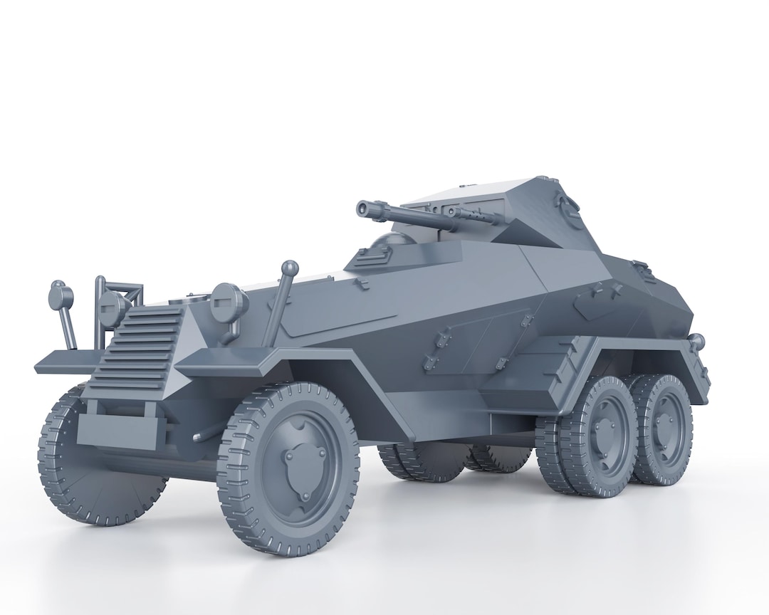 WWII GERMAN - Sd Kfz 231 6 Rad - 1/100 15mm 1/87 Ho 1/72 20mm 1/56 28mm ...