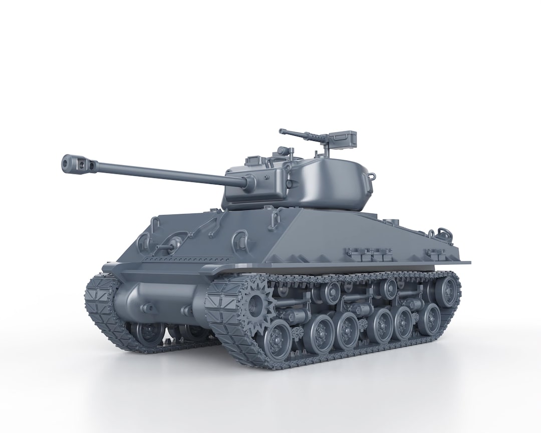 WWII US Tanks - Sherman M4A3E8 Easy Eight - 1/100 15mm 1/87 Ho 1/72 ...