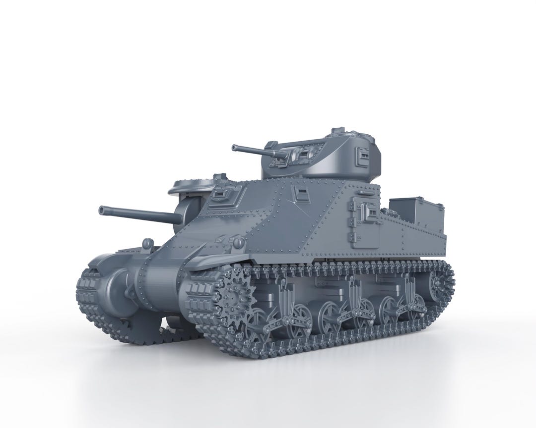 WWII British M3 Grant Medium Tank 1/100 15mm 1/87 Ho 1/72 20mm 1/56 ...