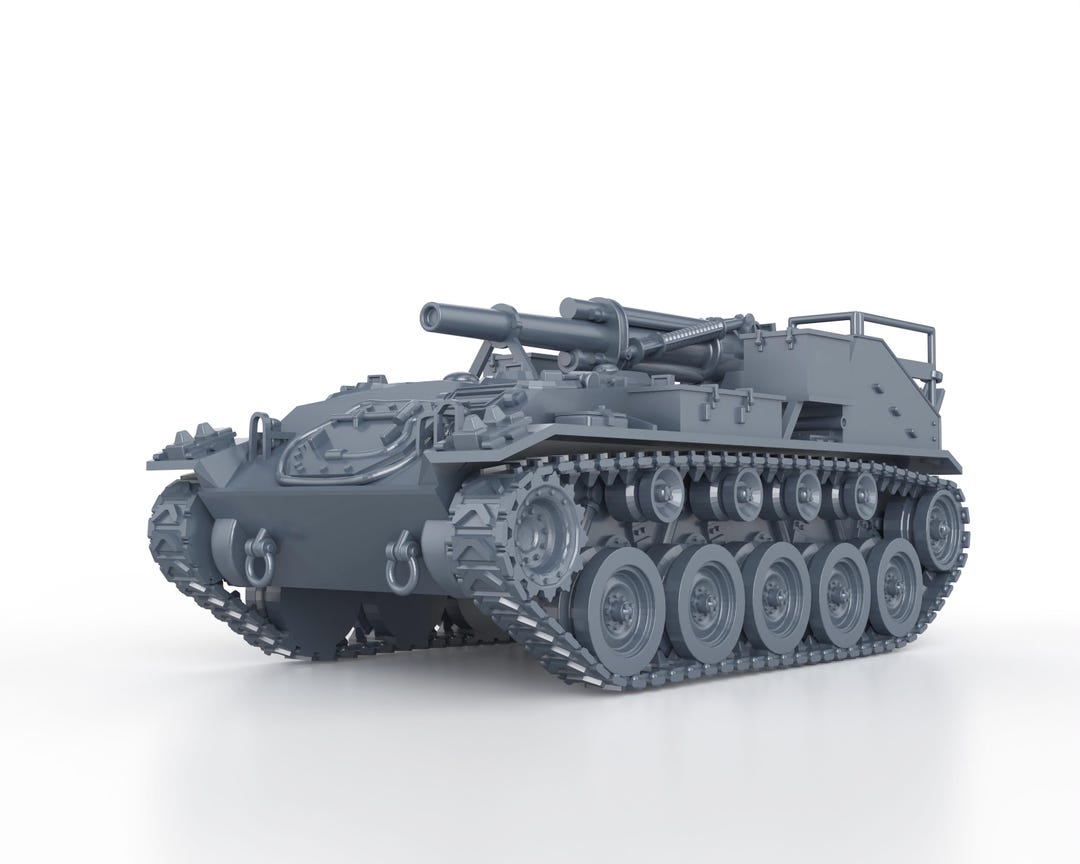 WWII US M41 155mm GMC (road) - 1/100 15mm 1/87 Ho 1/72 20mm 1/56 28mm 1 ...