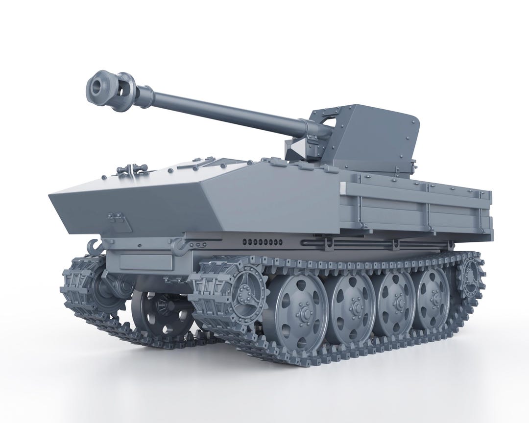 WWII GERMAN - RSO Pak 40 Raupenschlepper Ost - 1/100 15mm 1/87 Ho 1/72 ...