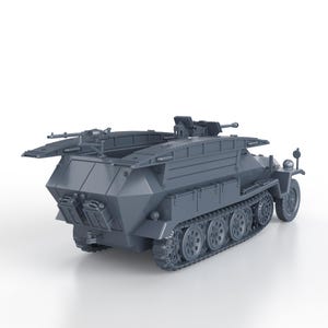 WWII GERMAN - Sdkfz 251/7 Ausf C Spzb 41 - 1/100 15mm 1/87 Ho 1/72 20mm ...