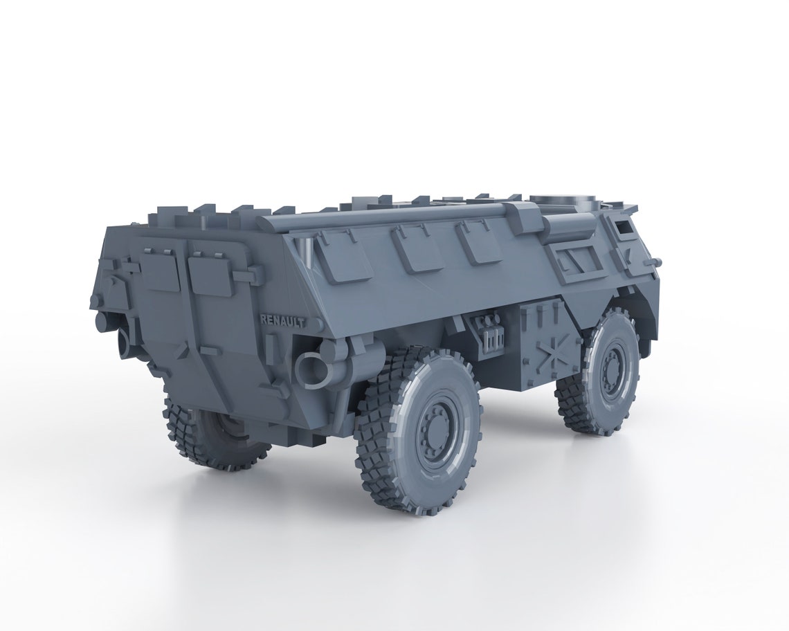French MODERN - Vab 4x4 - 1/100 15mm 1/87 Ho 1/72 20mm 1/56 28mm ...