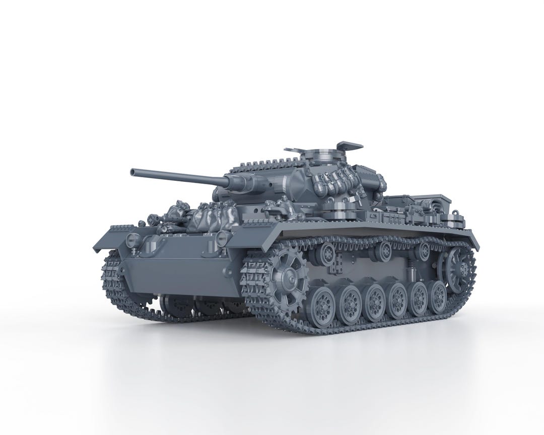 Panzer III Ausf J - 1/48 - 1/50 - 1/56 - 3D Printed Kits Designed by ...