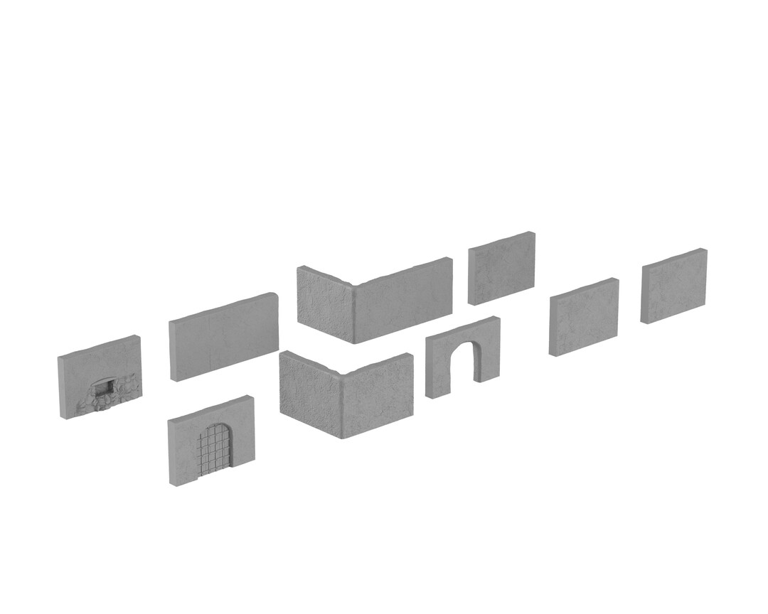 Roman Wall Set - Wargame Terrain Decor SPQR Hail Caesar Gangs or Rome 1 ...