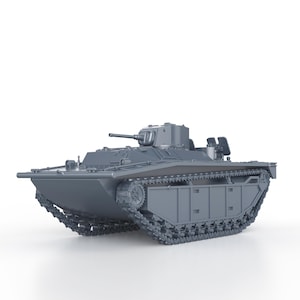 WWII US LVT(A)-1 Amtrack - 1/100 15mm 1/87 Ho 1/72 20mm 1/56 28mm 1/48 ...
