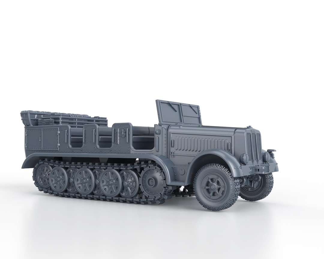 WWII GERMAN Sd Kfz 7 Mittlerer Zugkraftwagen 8t 1/100 15mm 1/87 Ho 1/72 ...
