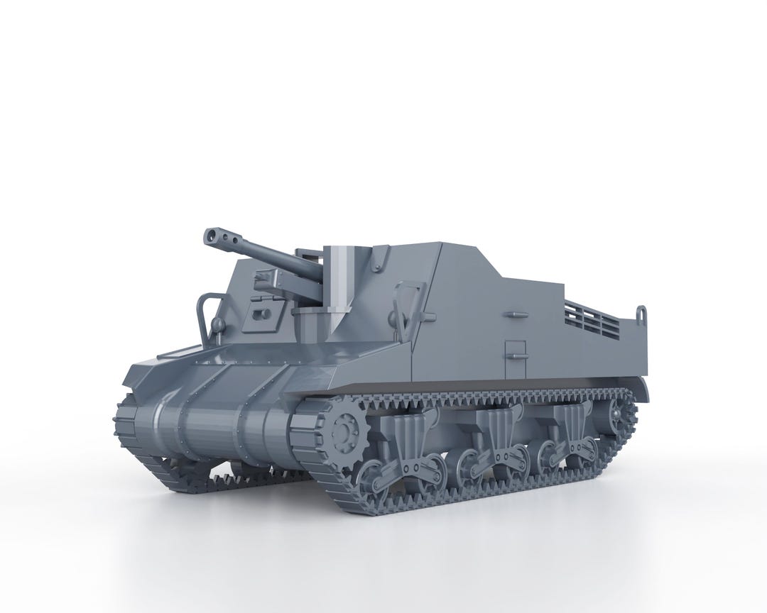 WWII British M7 Sexton Self-propelled Artillery Tank 1/100 15mm 1/87 Ho ...