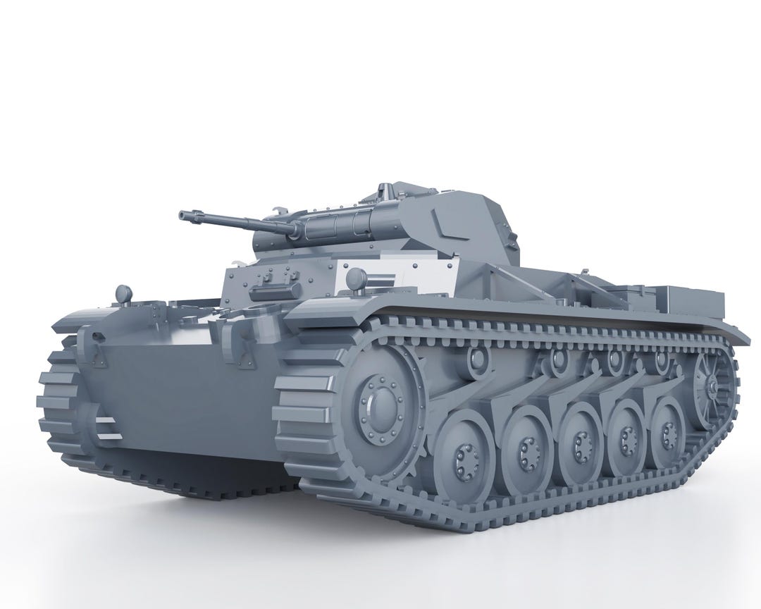 WWII GERMAN - Panzer II Ausf C Late - 1/100 15mm 1/87 Ho 1/72 20mm 1/56 ...