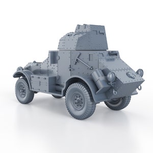 WWII FRENCH Armoured Car Panhard 165 1/100 15mm 1/87 Ho 1/72 20mm 1/56 ...