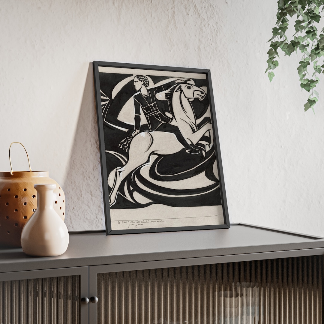 Poster With Wooden Frame, Vintage Poster - Etsy