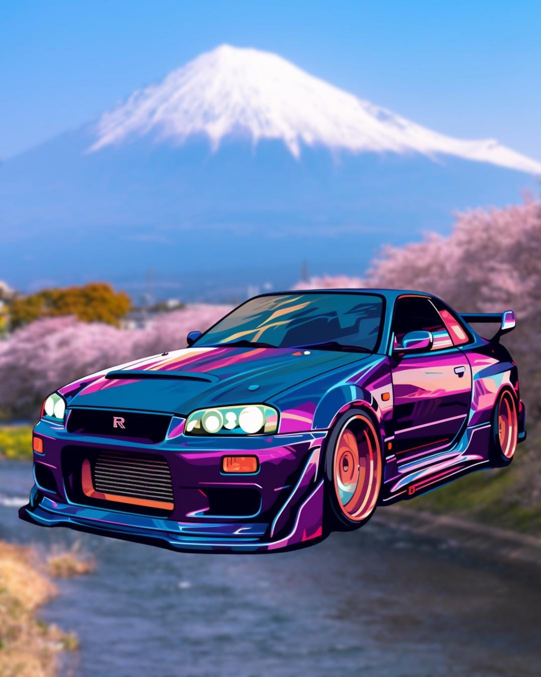 Nissan Skyline GTR R34 // Premium Vinyl Stickers, Car Stickers, Decals ...