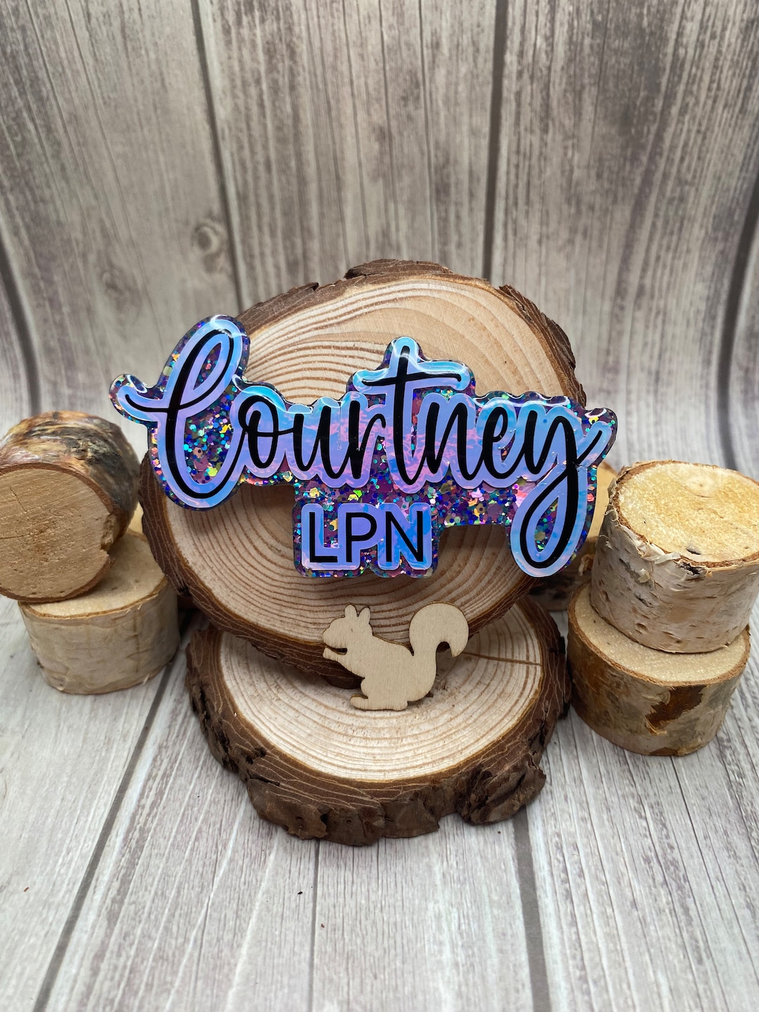 Personalized Resin Name Tags With Magnetic Fastener. Made to Order. - Etsy