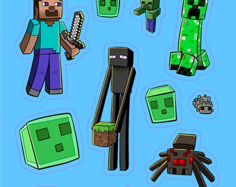 Minecraft: Icons | Sticker Sheet - Etsy