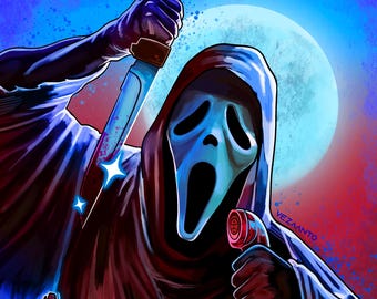 Mini Horror Icon Print | Ghostface - Etsy