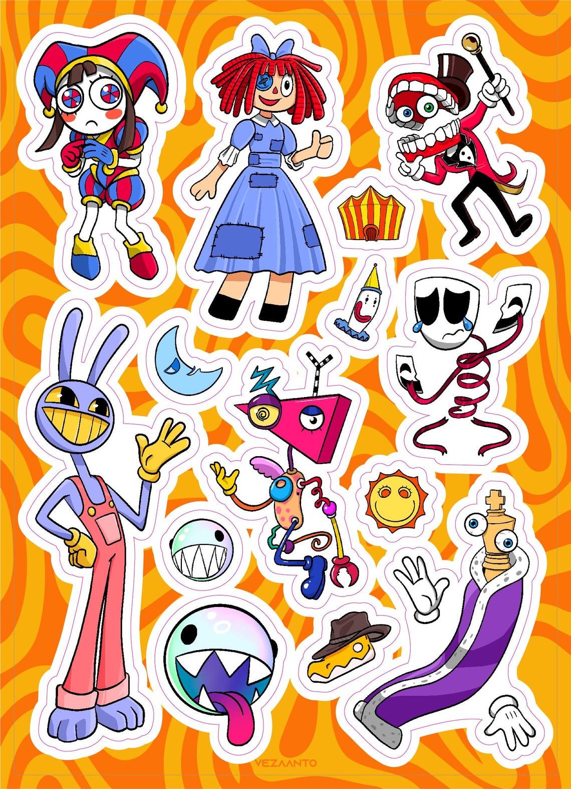 The Amazing Digital Circus | Sticker Sheet - Etsy