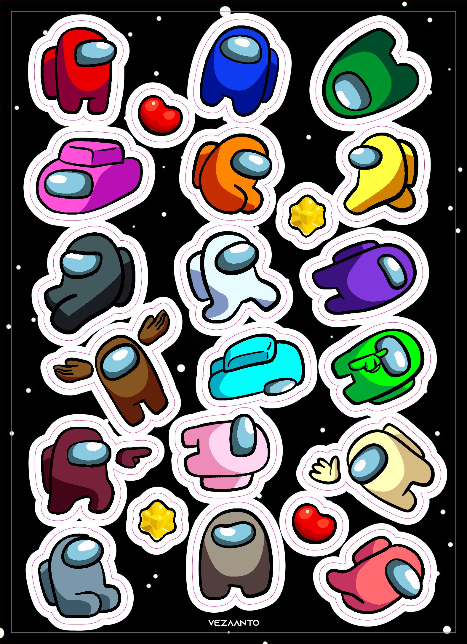 Among Us: Crewmates | Sticker Sheet - Etsy