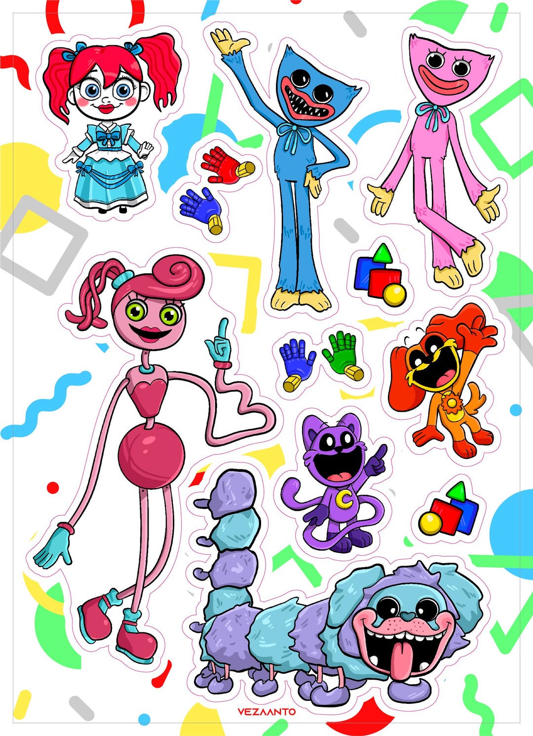Poppy Playtime: Icons | Sticker Sheet - Etsy