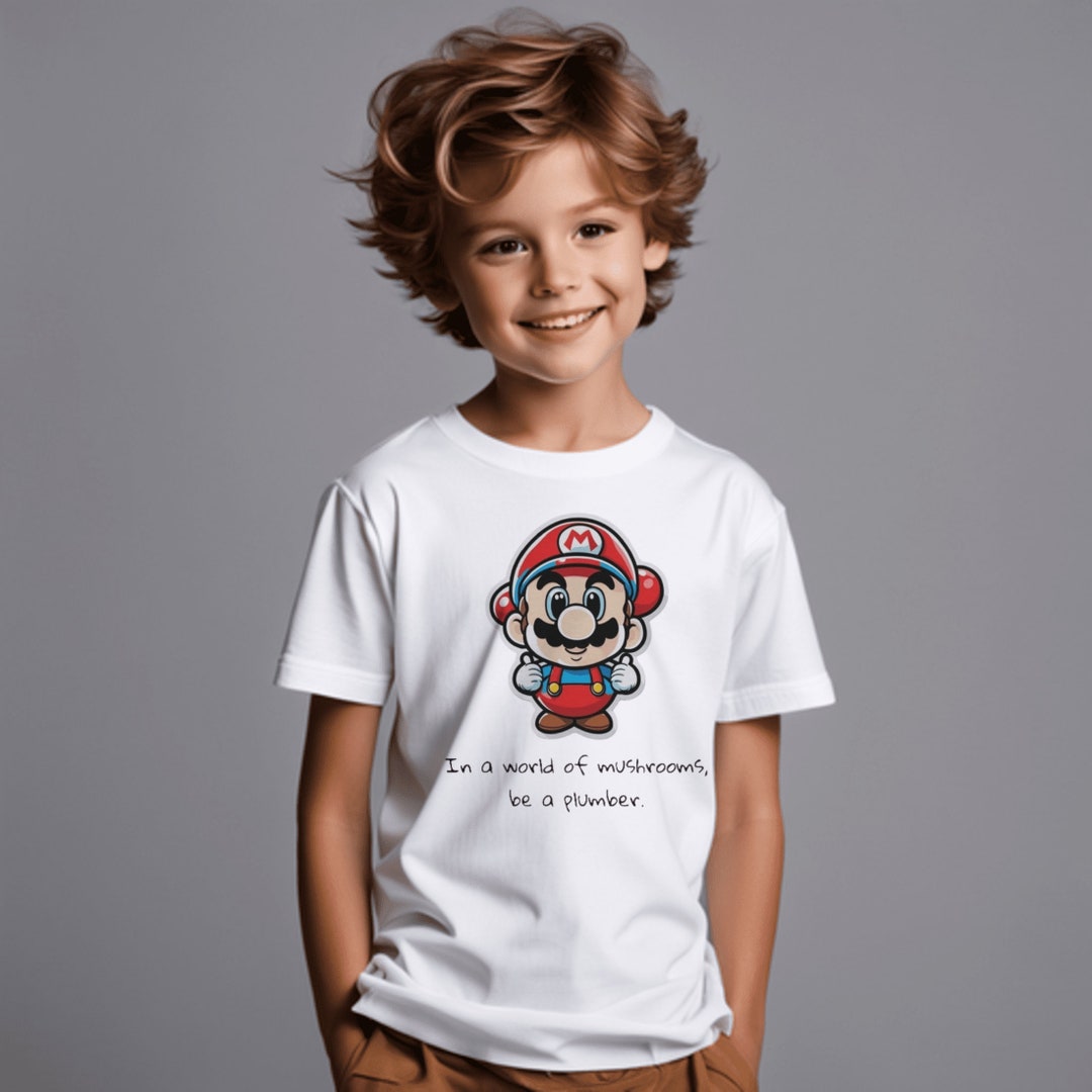 Super Mario Kids Tee Super Mario Kid T-shirt Luigi for Kids Super Mario ...