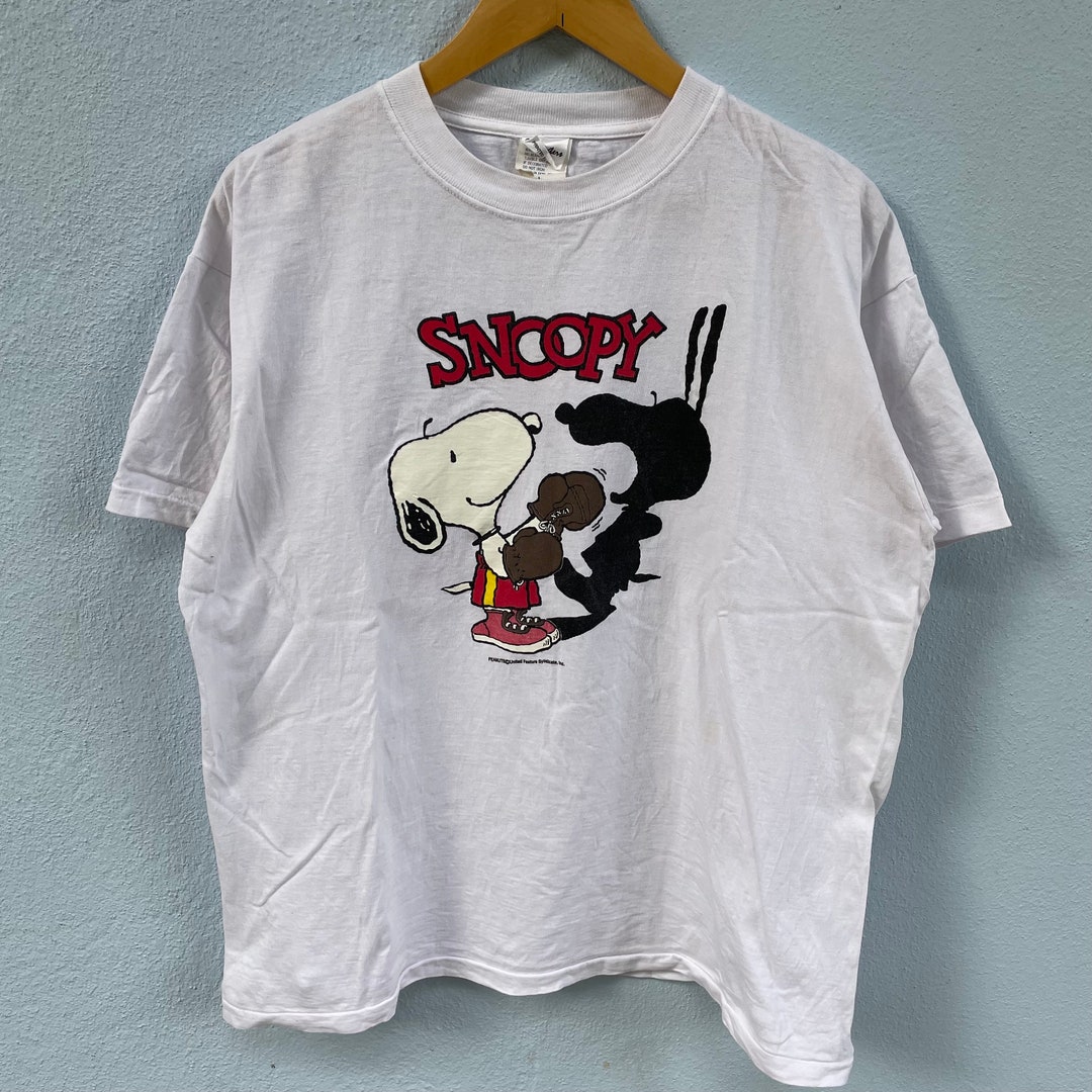 Vintage 90s Snoopy Boxing With the Shadow Tshirt - Etsy