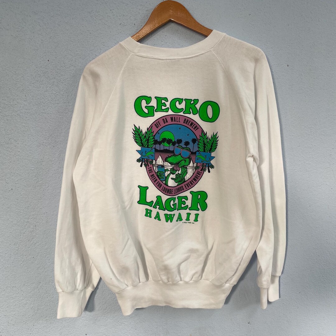 Vintage 80s Gecko Lager Hawaii Big Graphic Crocodile Sweatshirt - Etsy