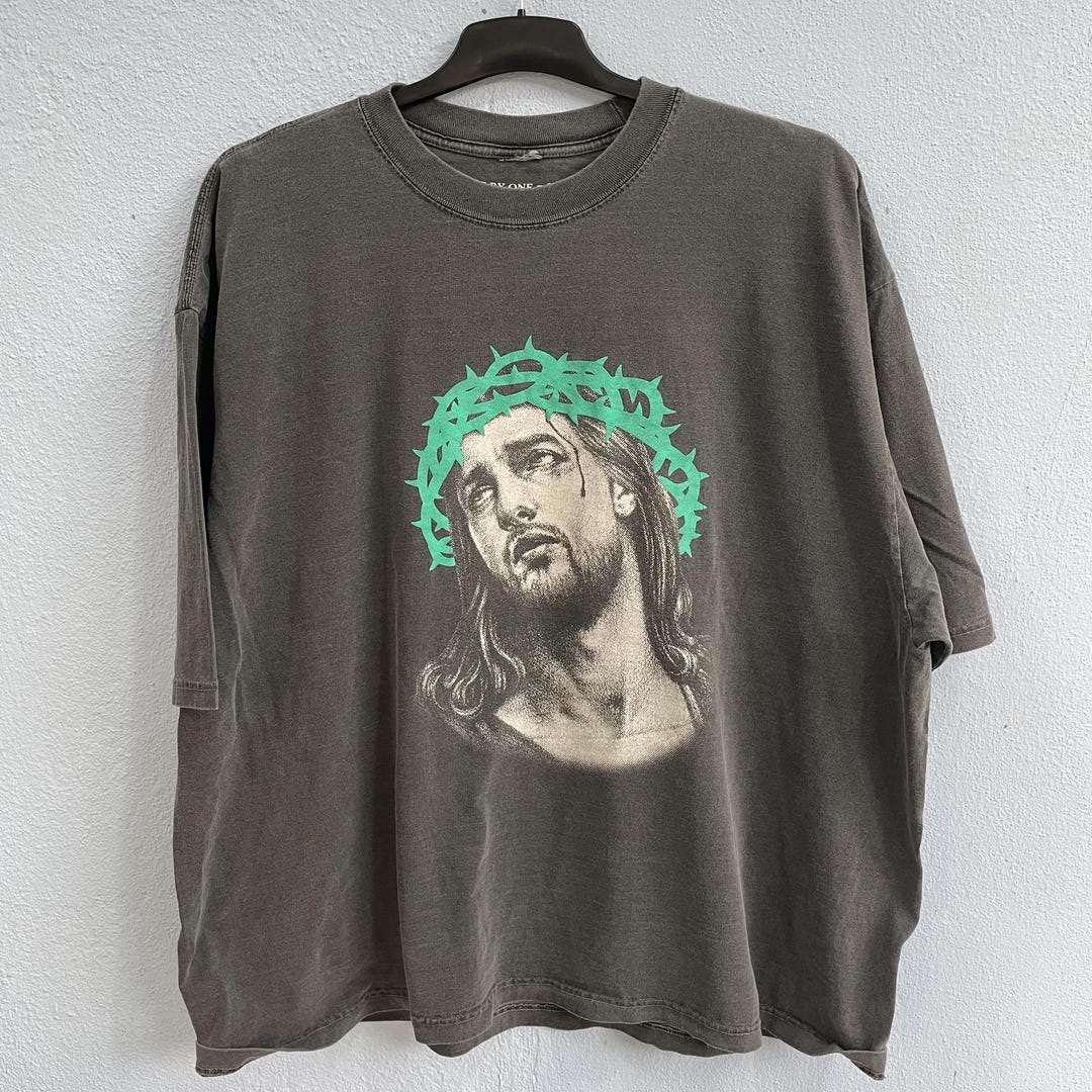 Y2K Religion Jesus Christ One by One Ludic Big Print Big Size XXXL - Etsy