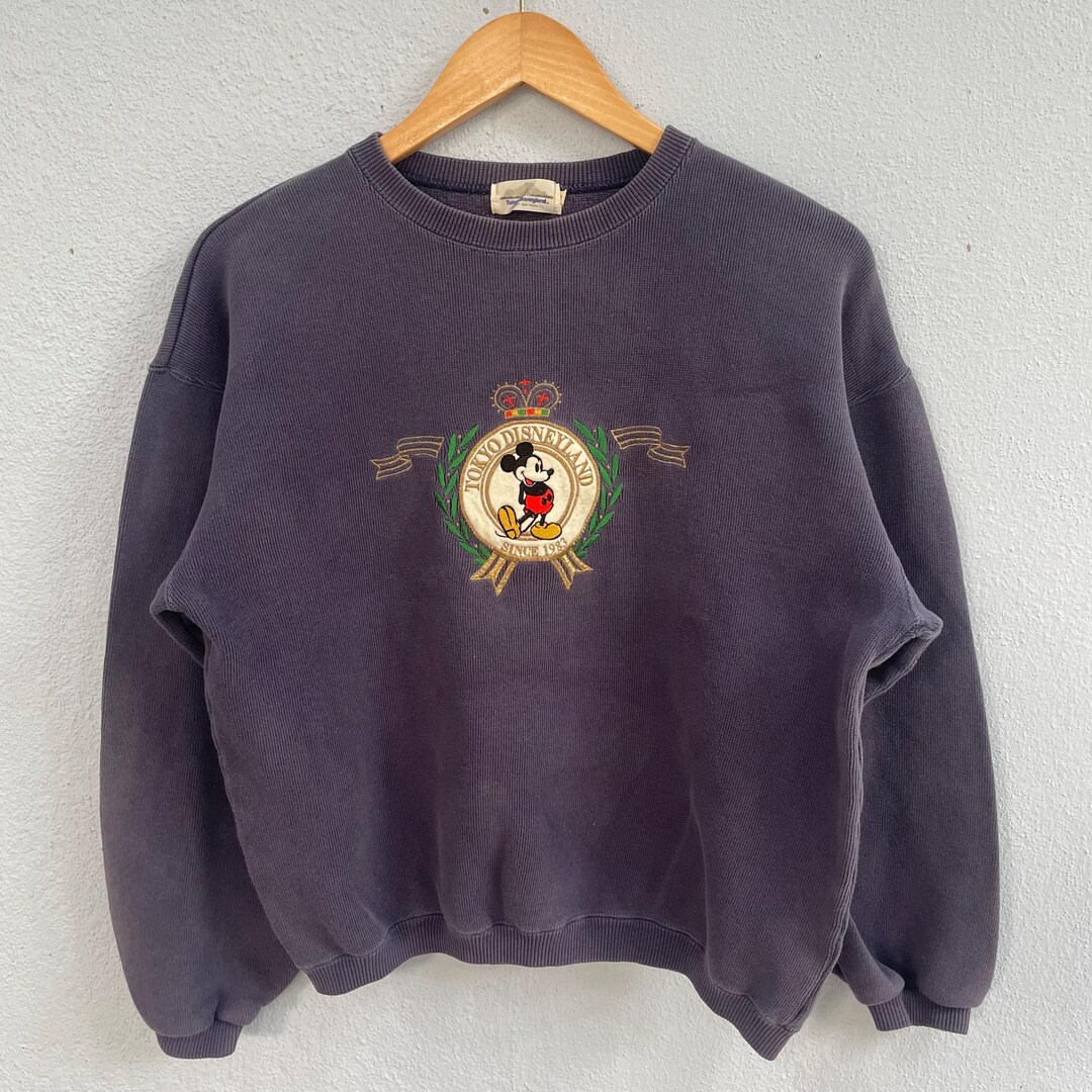 Vintage Mickey Mouse Disneyland Tokyo Sweater Embroided Graphic - Etsy
