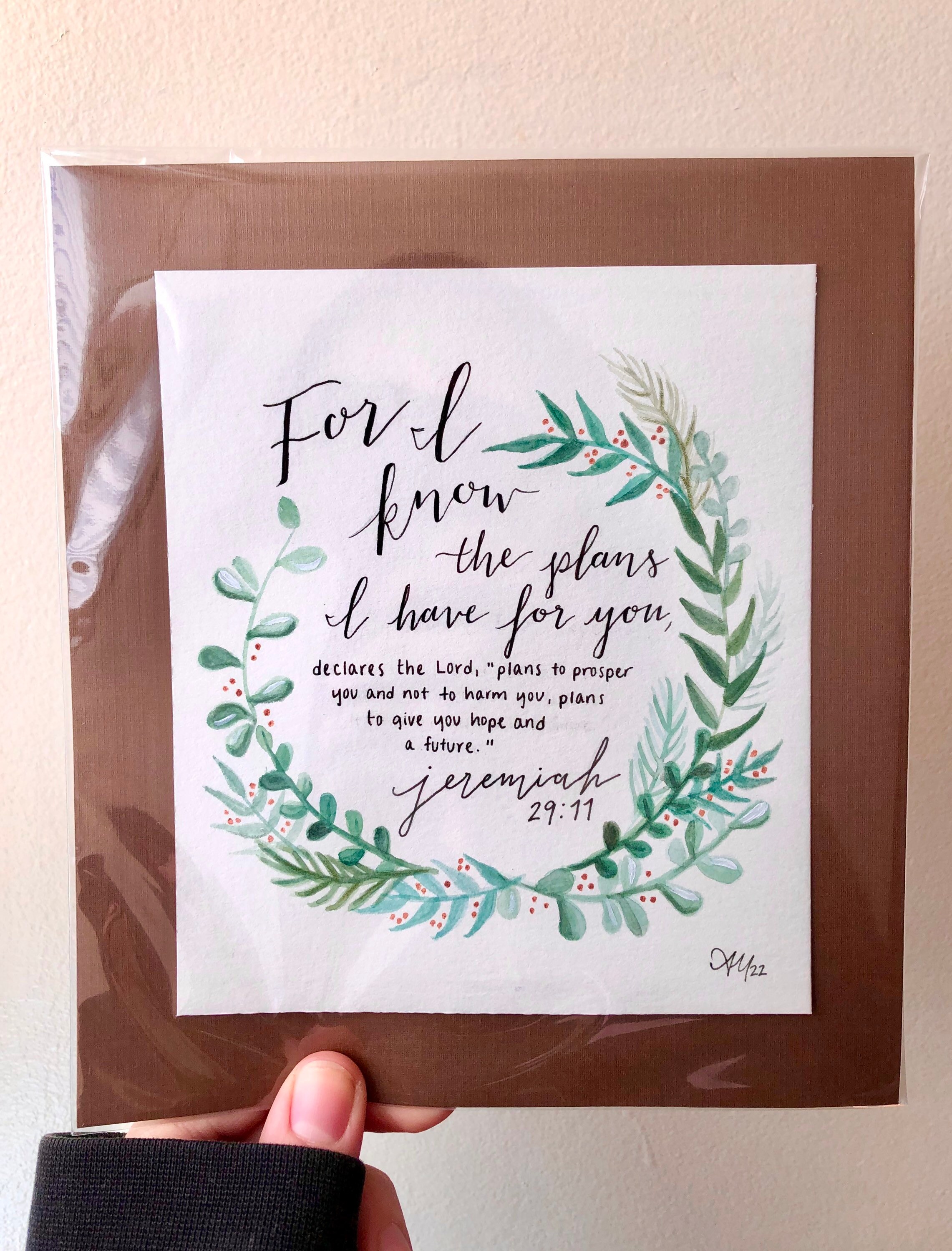 Custom Calligraphy Personalized Bible Verse - Etsy