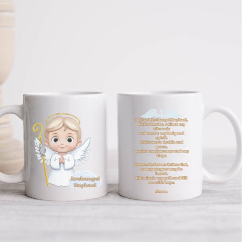 Archangel Raphael Prayer Mug, Inspiration and Daily Healing, Spiritual ...