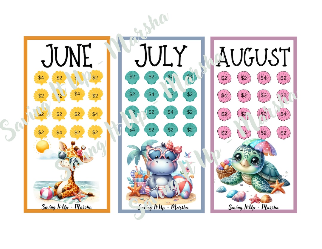 June, July and August Savings Challenge, Mini Monday Savings Challenge ...