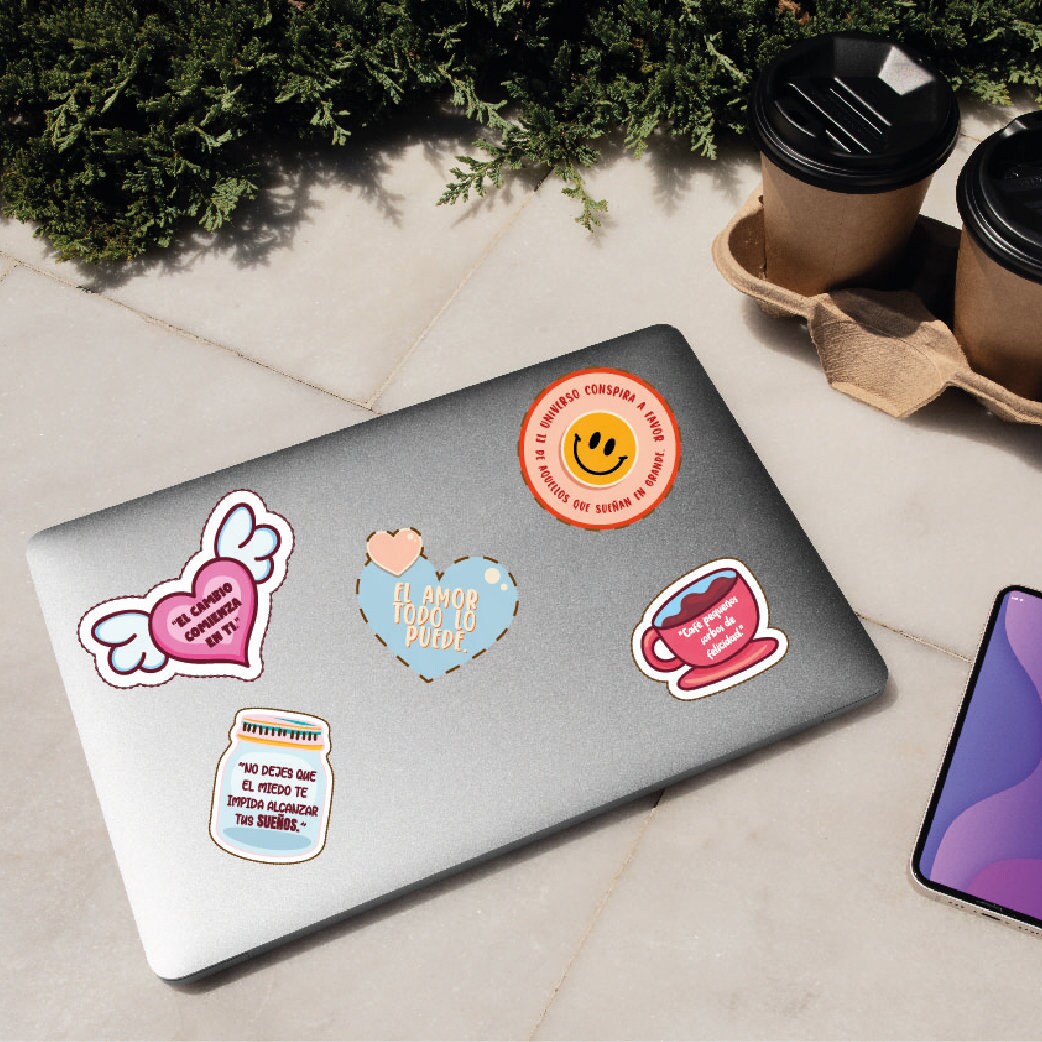 Stickers, Positive, Spanish Svg, Affirmations, Mental Healthy, SVG ...