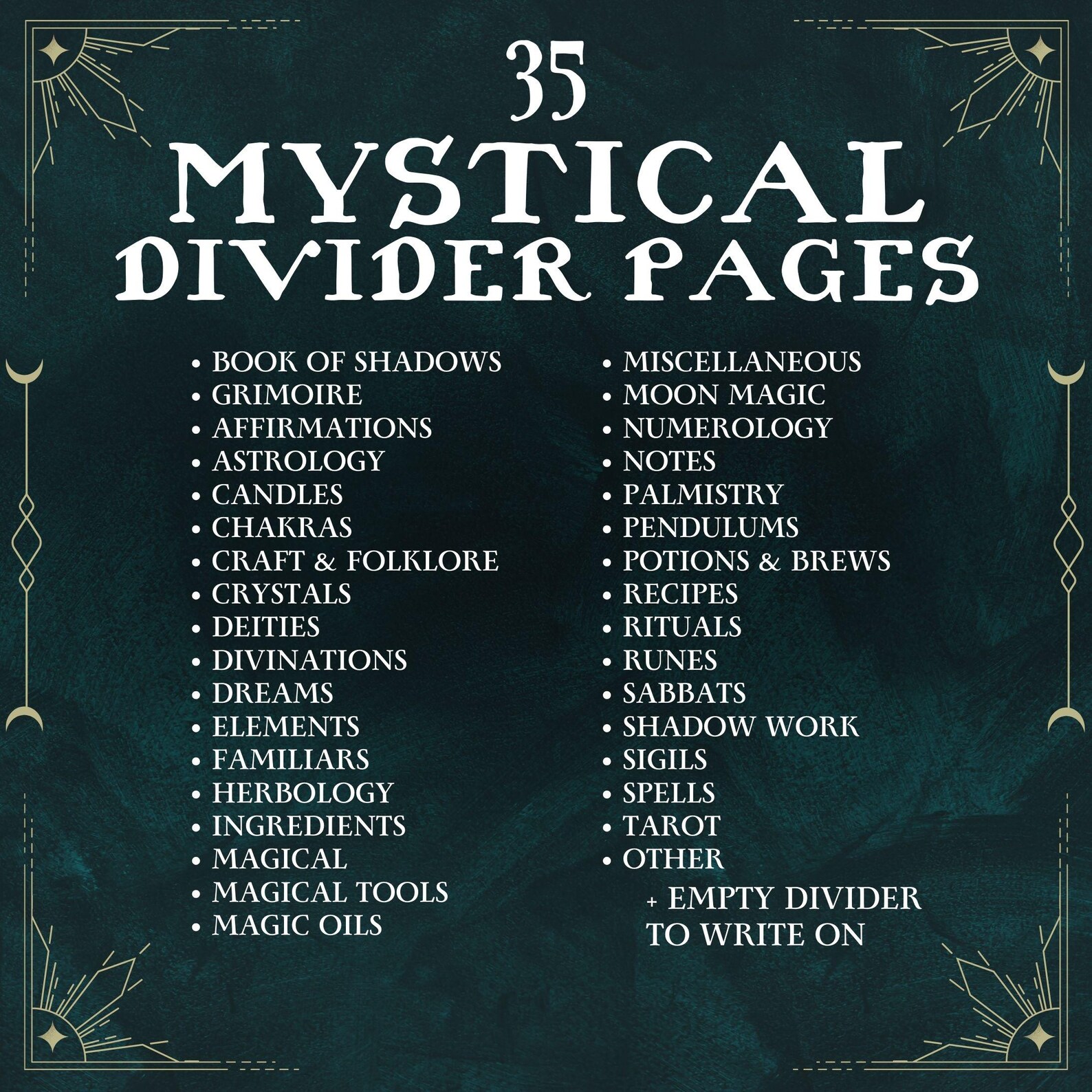 Printable Grimoire Journal Witchy Toad Divider Pages - Digital Grimoire ...