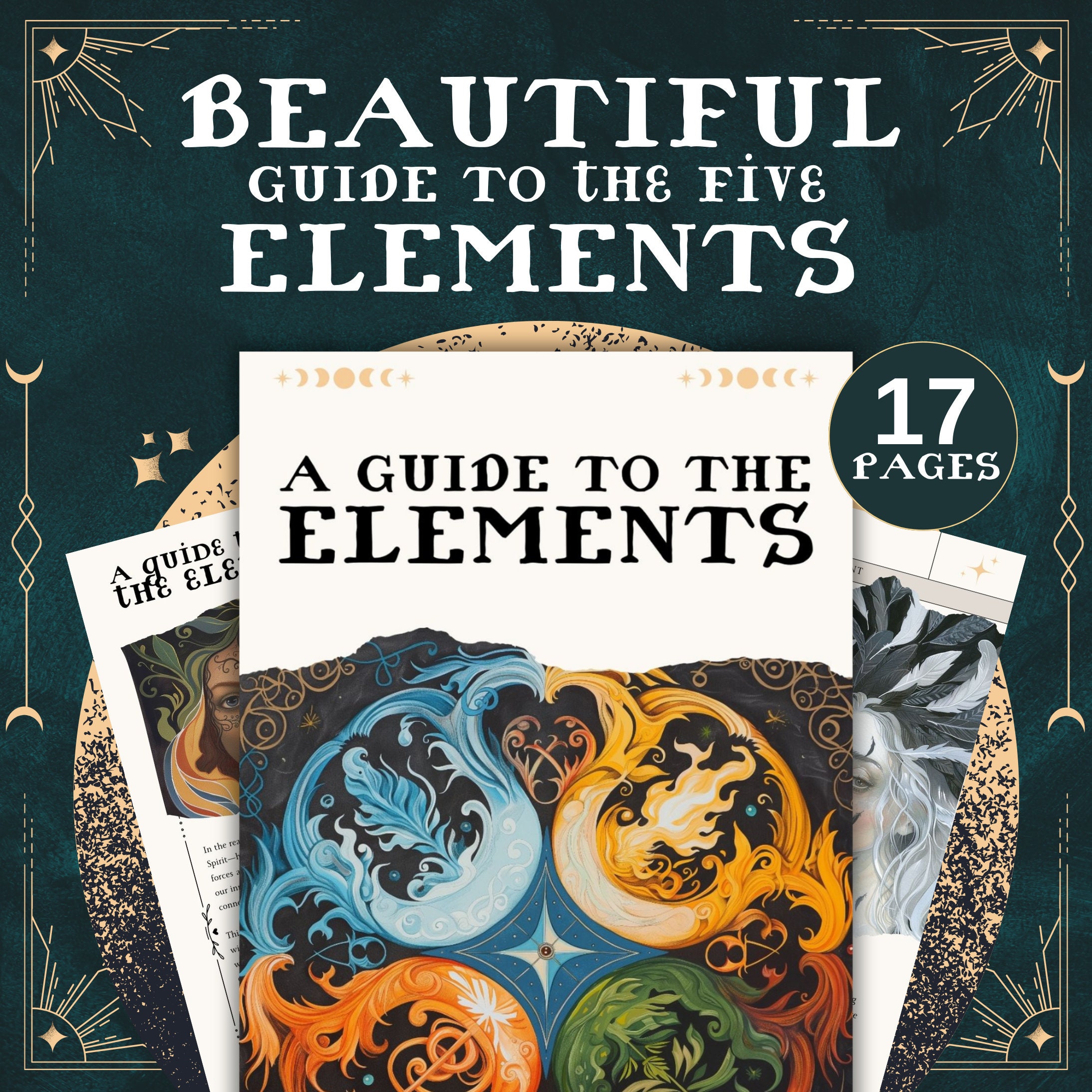 A Call to the Elements Guide & Spells, Digital Grimoire Book of Shadows ...