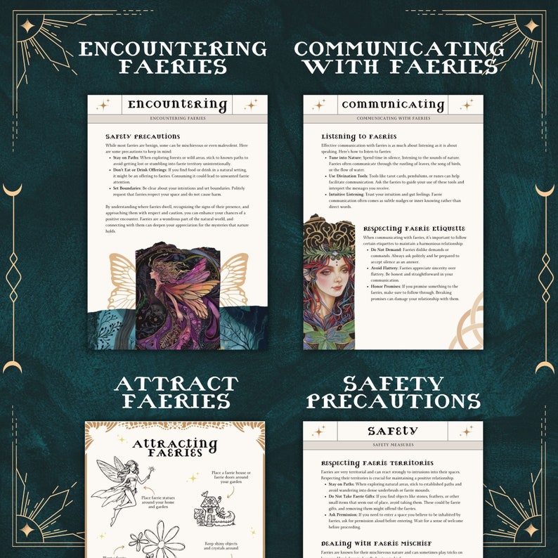 Faerie Guide Beautiful Fairy Grimoire Faerie Witch Guide Folklore Fairy ...