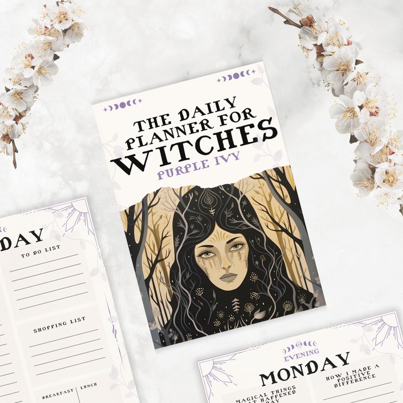 Witch Daily Planner Purple Ivy Edition Daily Witch Journal Witchy Planner Manifesting Journal ...
