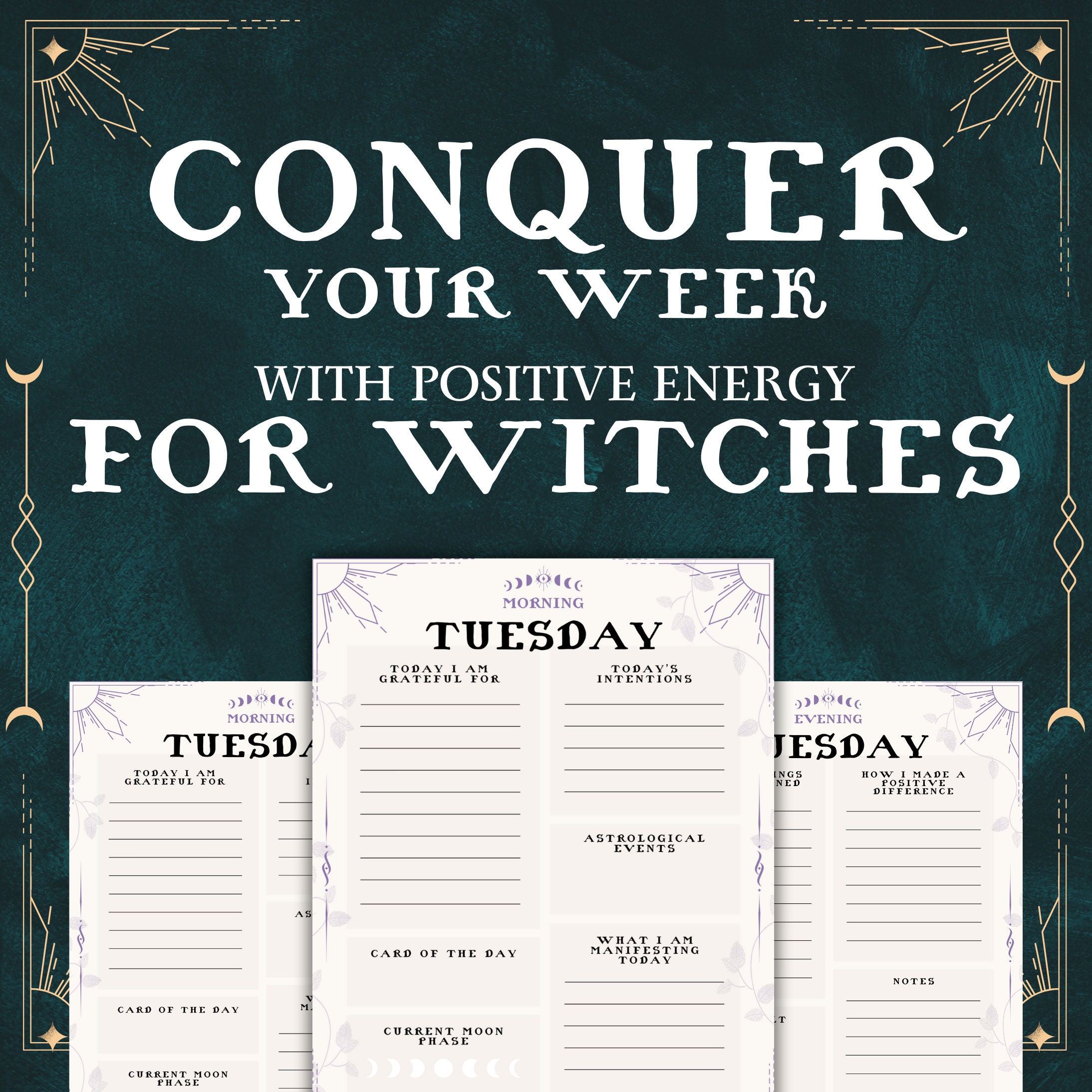 Witch Daily Planner Purple Ivy Edition Daily Witch Journal Witchy ...