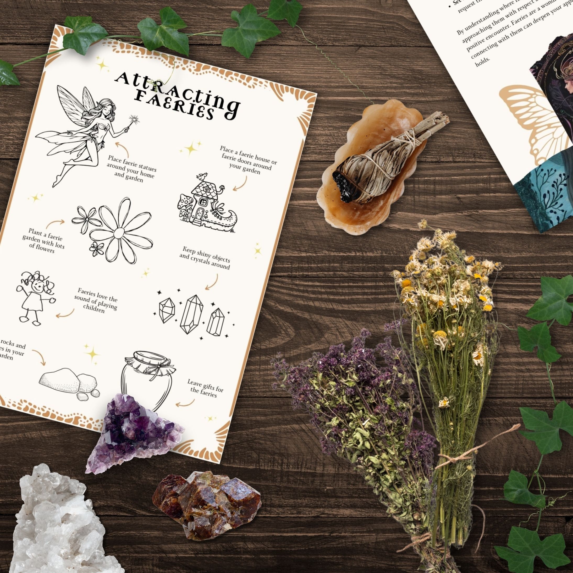 Faerie Guide Beautiful Fairy Grimoire Faerie Witch Guide Folklore Fairy ...