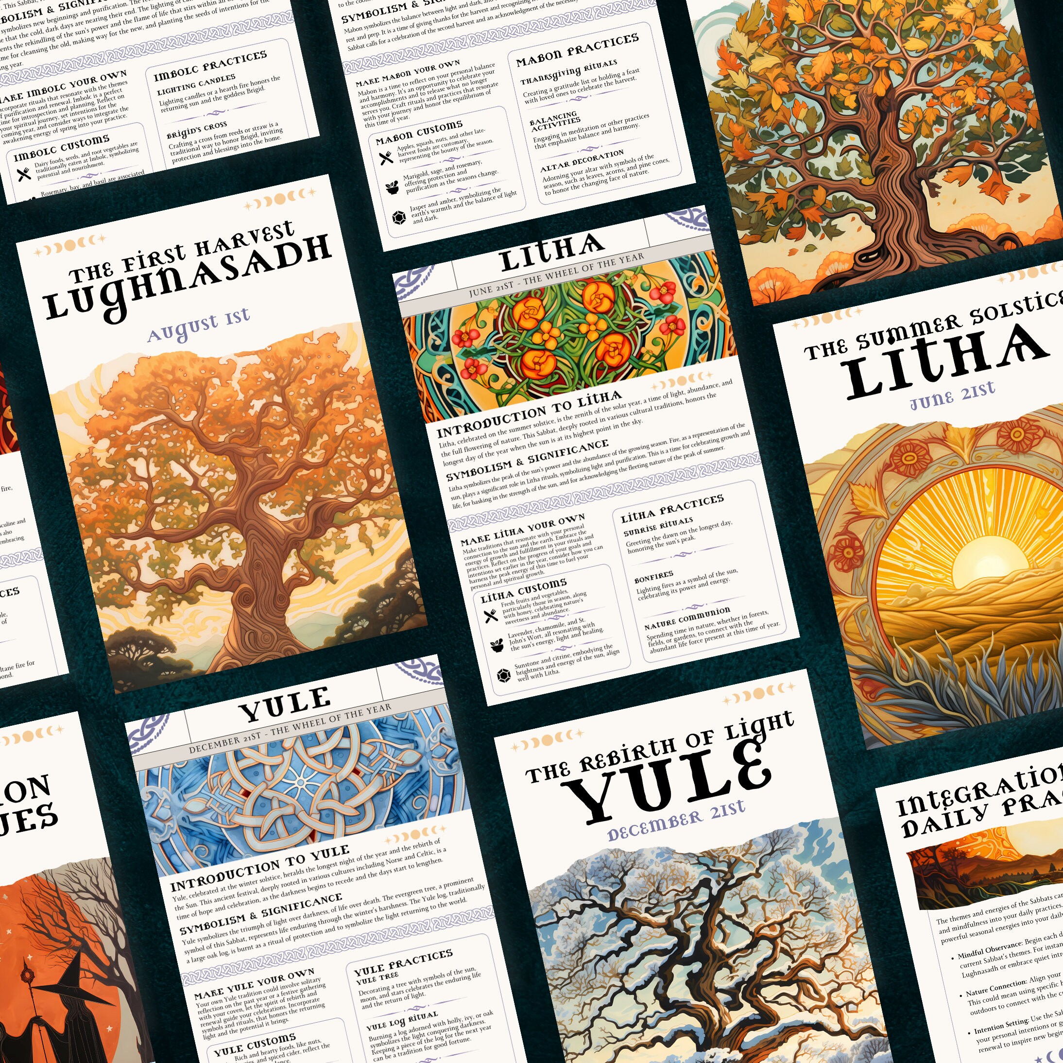The 8 Sabbats - Beautiful Wheel of the Year Guide for Witchcraft ...