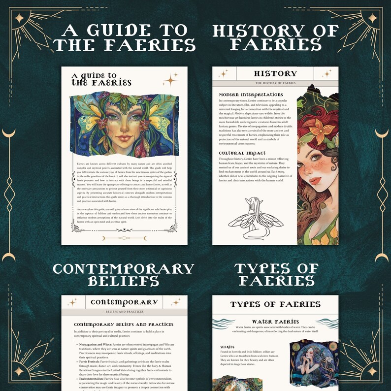 Faerie Guide Beautiful Fairy Grimoire Faerie Witch Guide Folklore Fairy ...