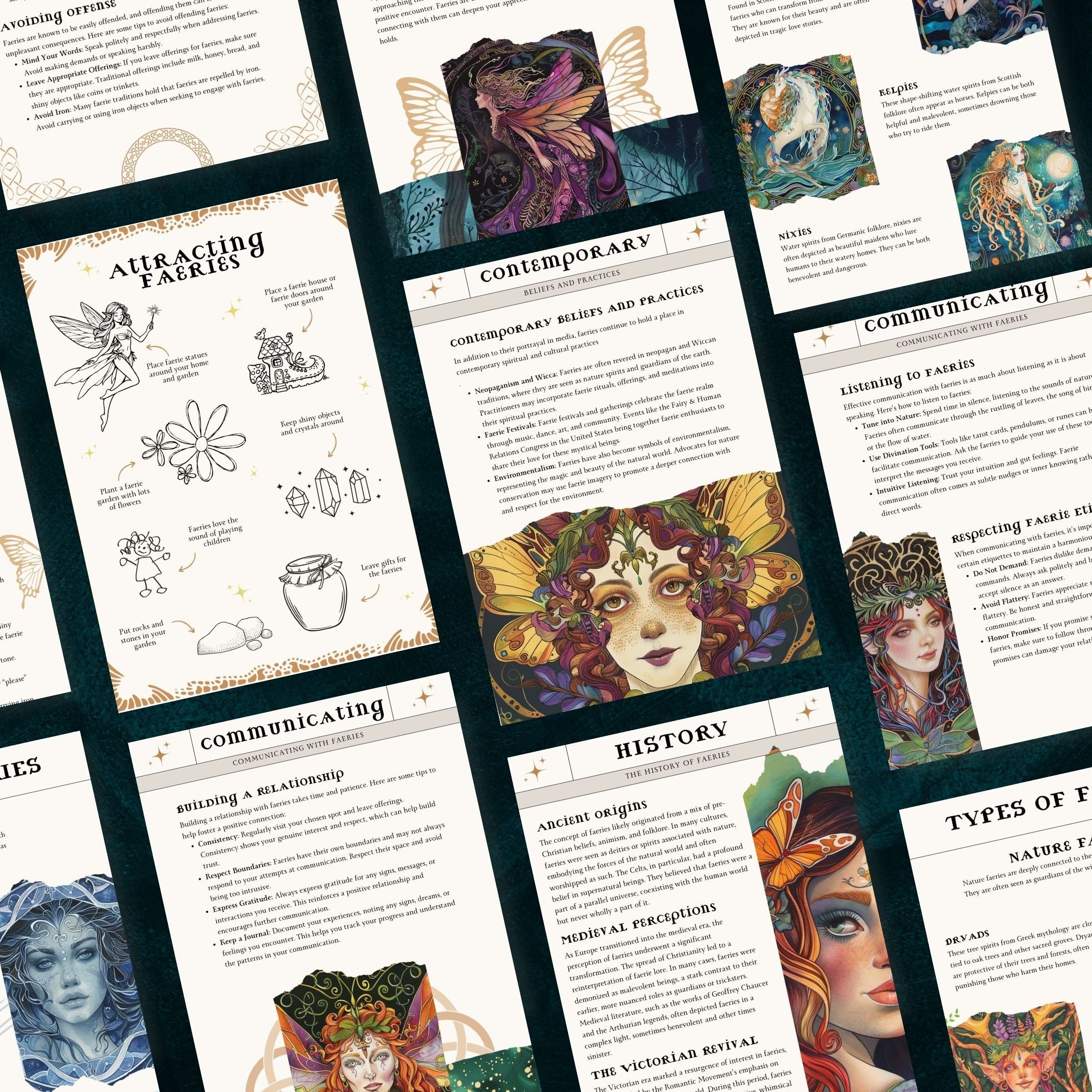 Faerie Guide Beautiful Fairy Grimoire Faerie Witch Guide Folklore Fairy ...