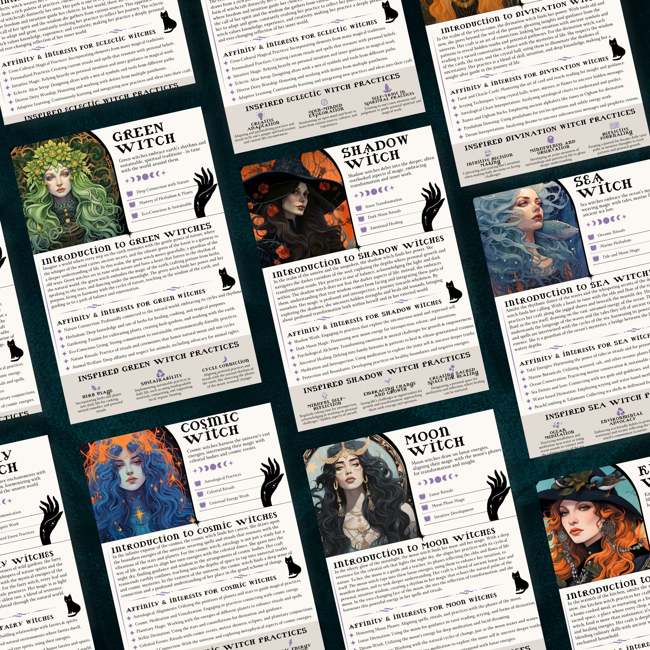 Witch Types & Practices Guide for Digital Grimoire Book of Shadows ...