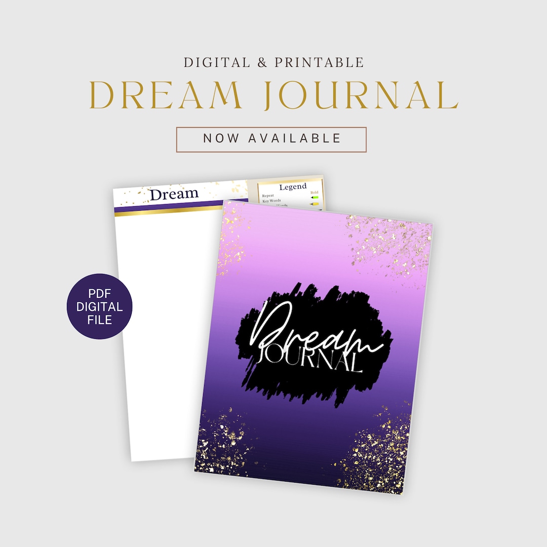 Printable Dream Journal - Etsy